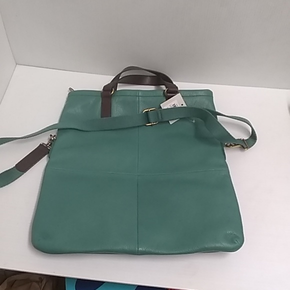 Fossil | Bags | Fossil Explorer Tote Bag Teal Green Leather | Poshmark